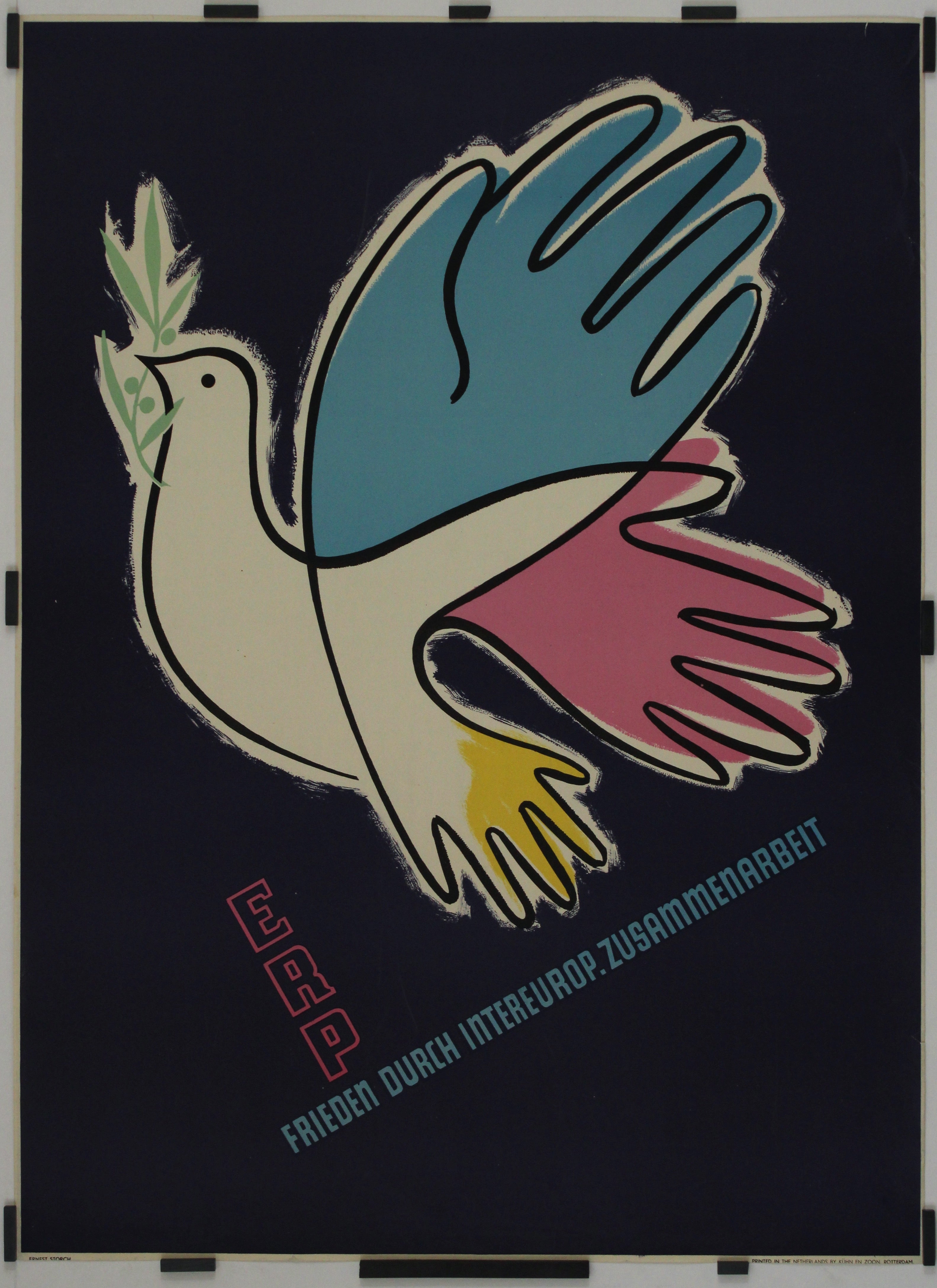 Frieden Durch InterEurope Circa 1947, Storch Ernest, Original poster ...