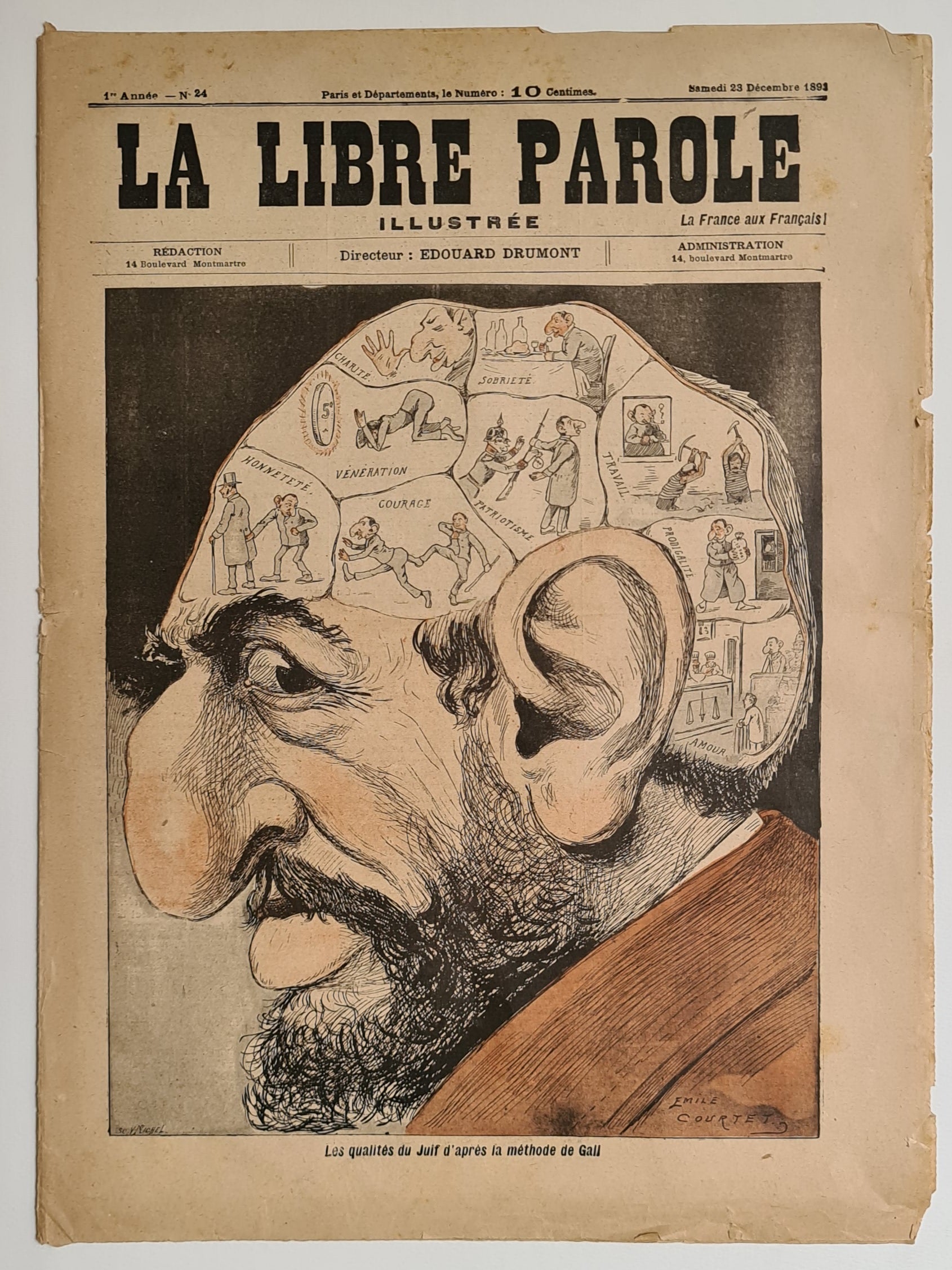 La libre parole - Affaire Dreyfus 1893, Emile Courtet, Press Document ...