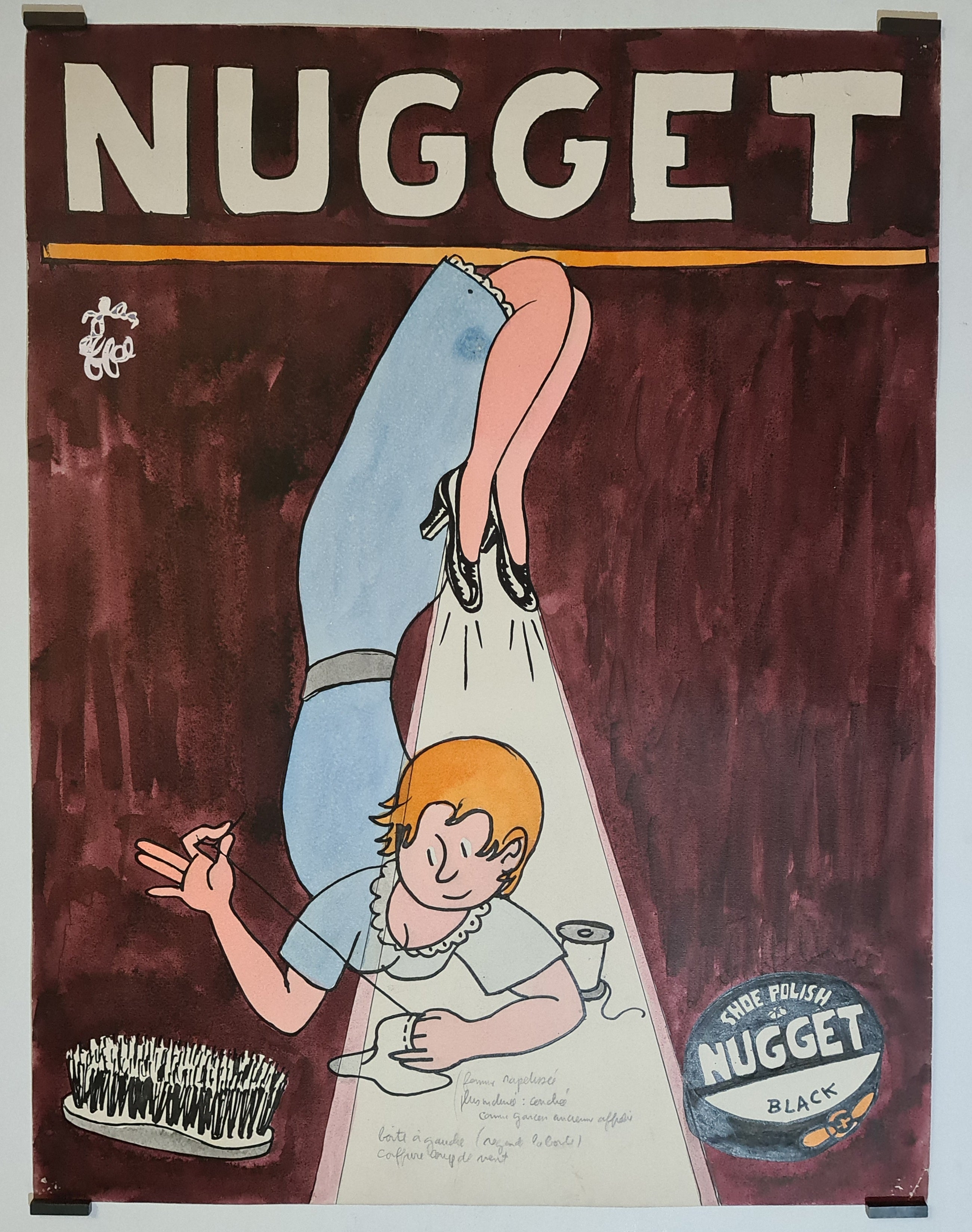Nugget shoe polish Circa 1950, Effel Jean, Gouache Poster Project ...