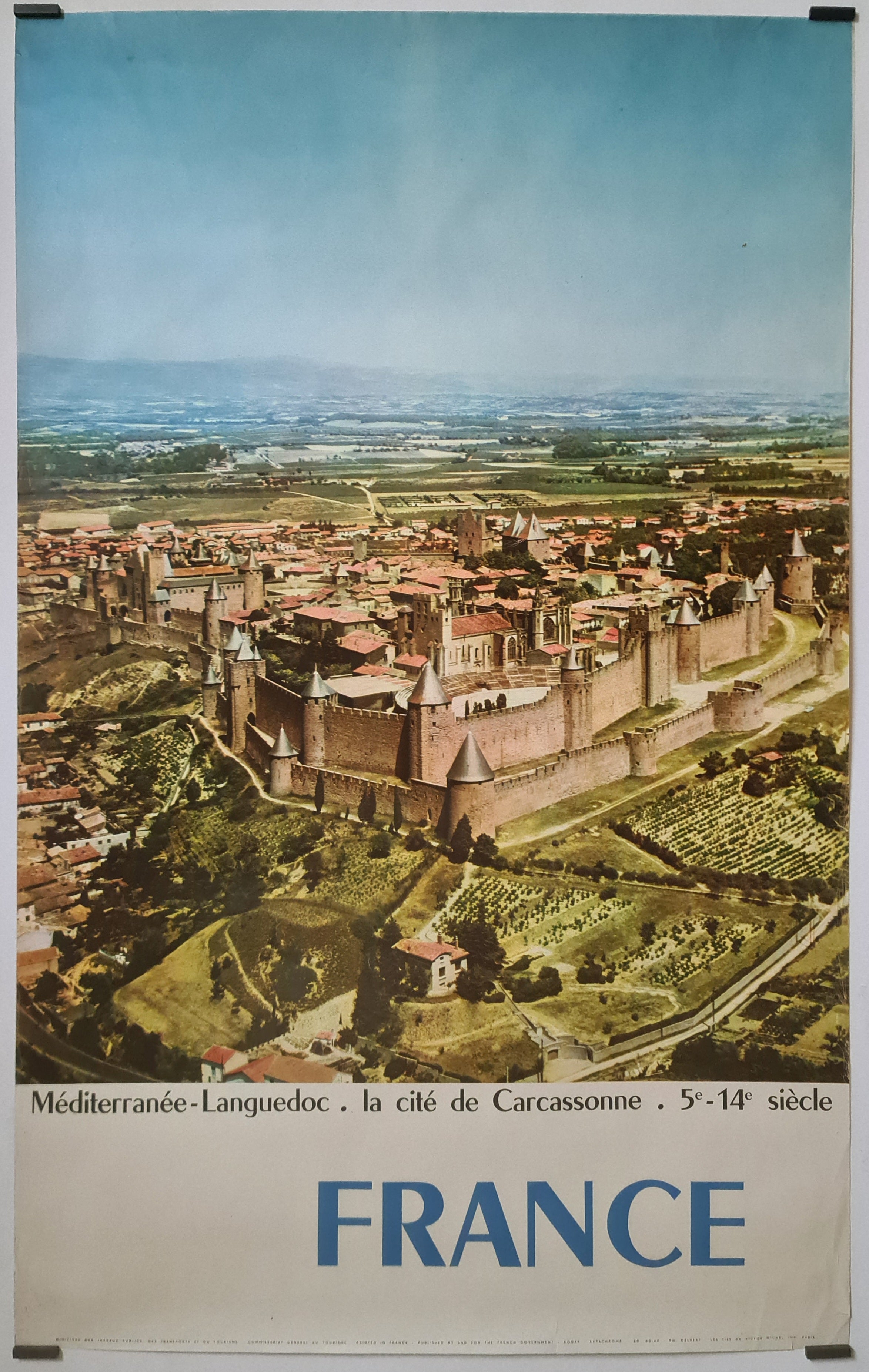 Mediterranée Languedoc La cité de Carcassonne 1960, Delvert, Original ...