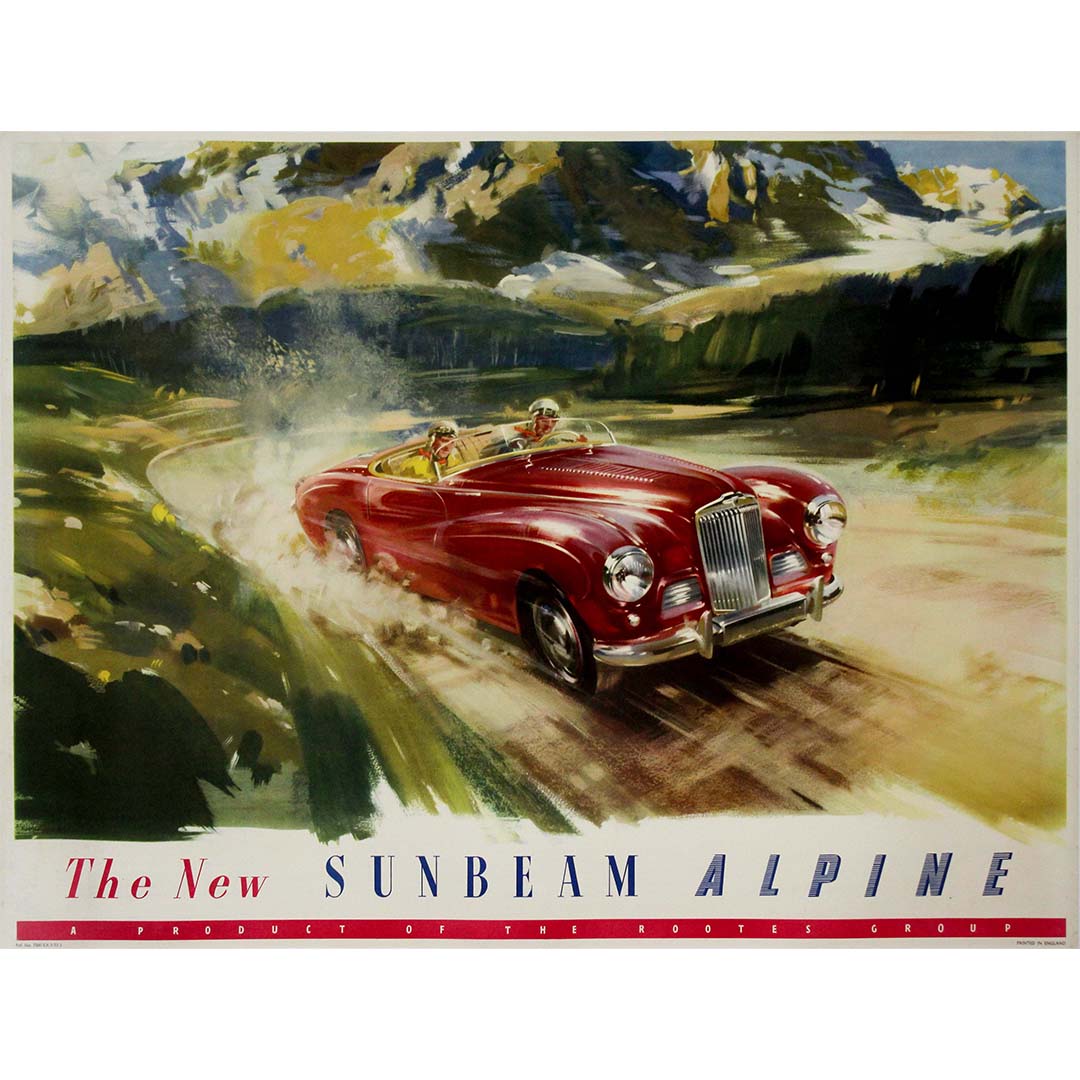 La nouvelle Alpine Sunbeam 1953, Affiche originale – Galerie 1881