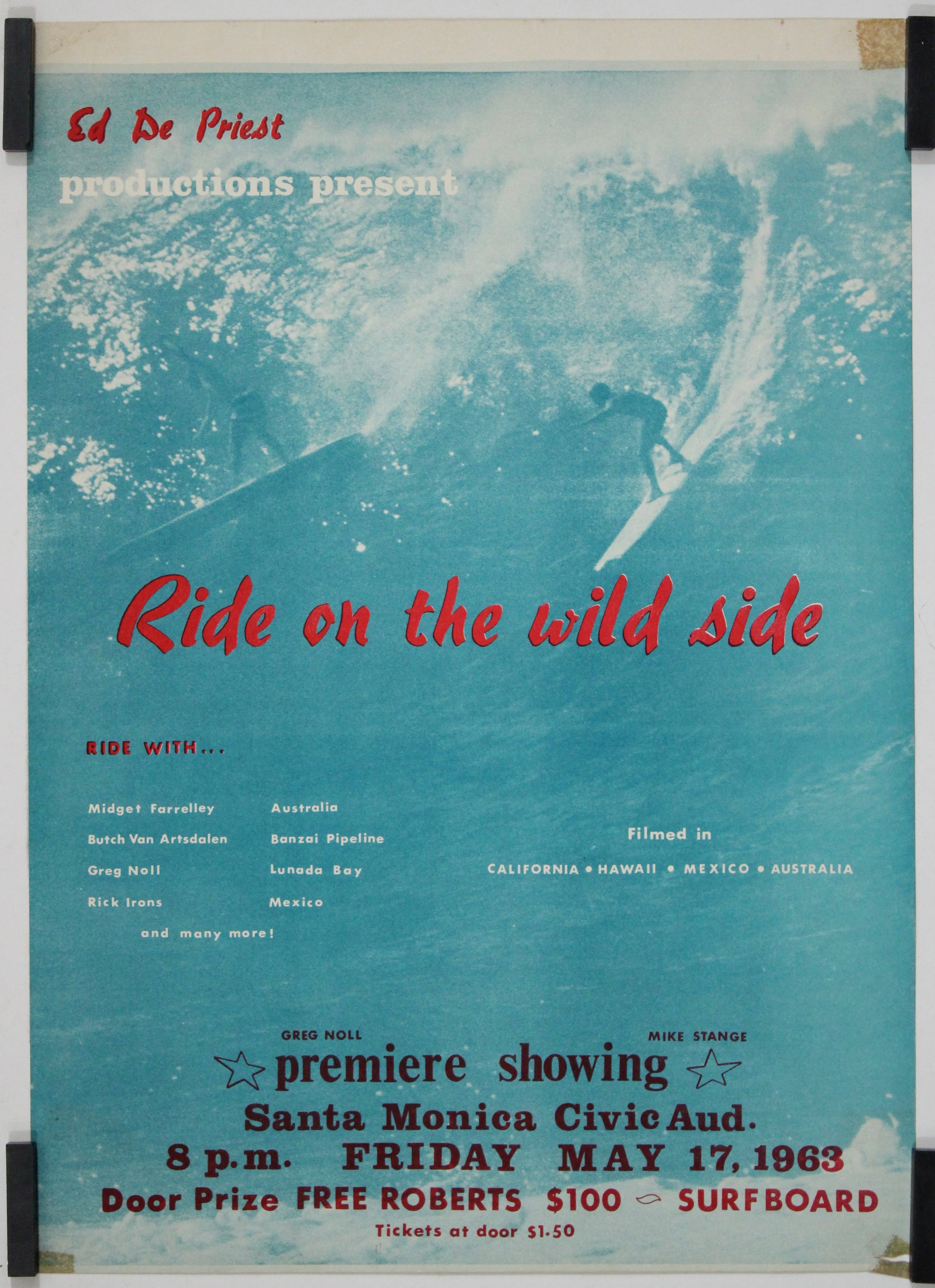 Ed de Priest Productions présente : « Ride on the Wild Side » 1963 ...