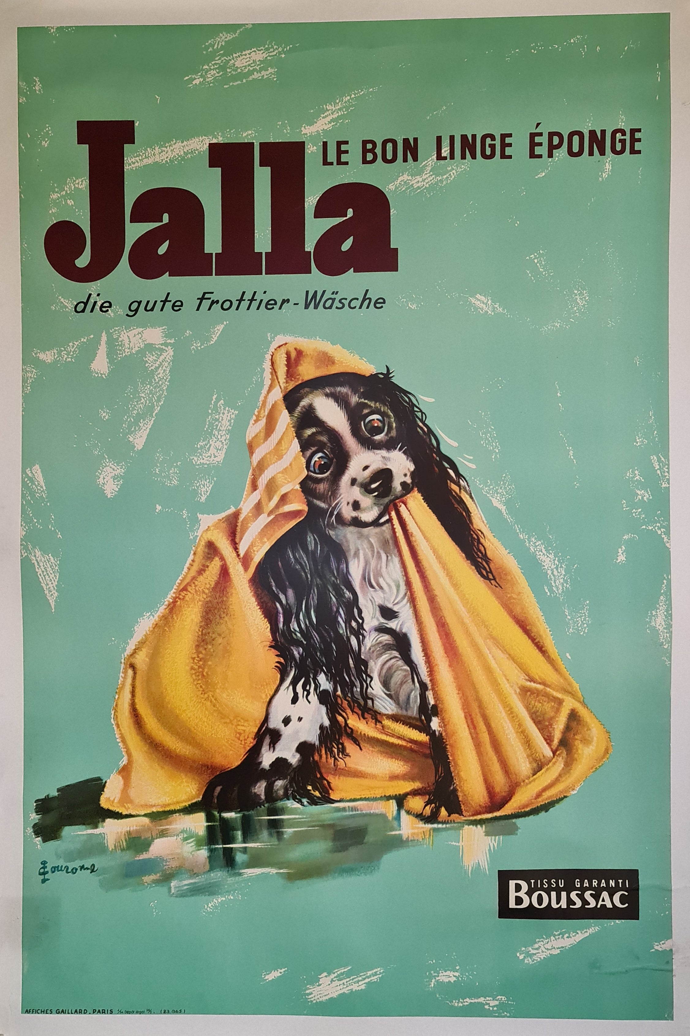 Jalla le bon linge éponge tissu Boussac 1954 – Galerie 1881
