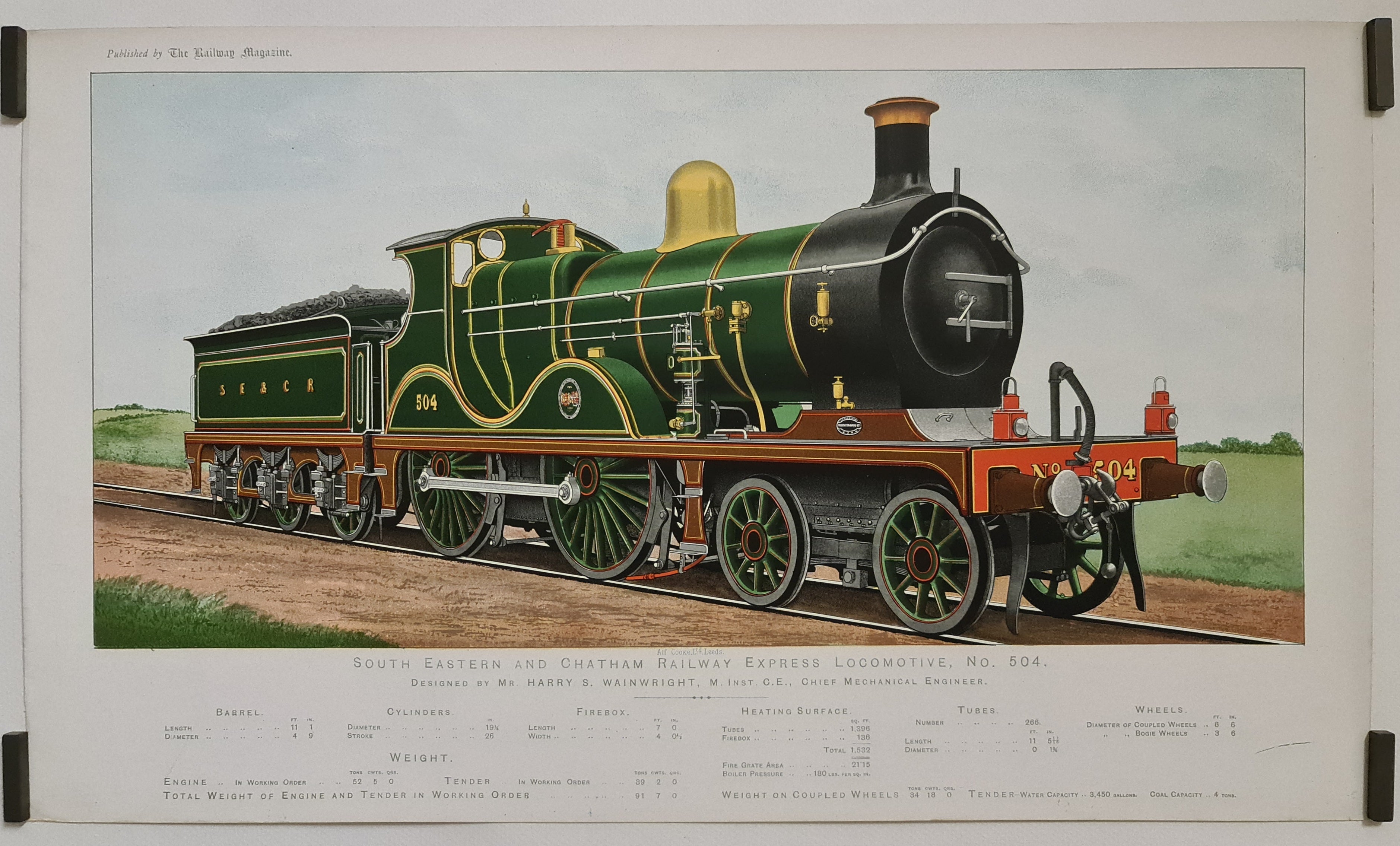 South Eastern and Chatham railway express locomotive, no 504 Circa 190 ...