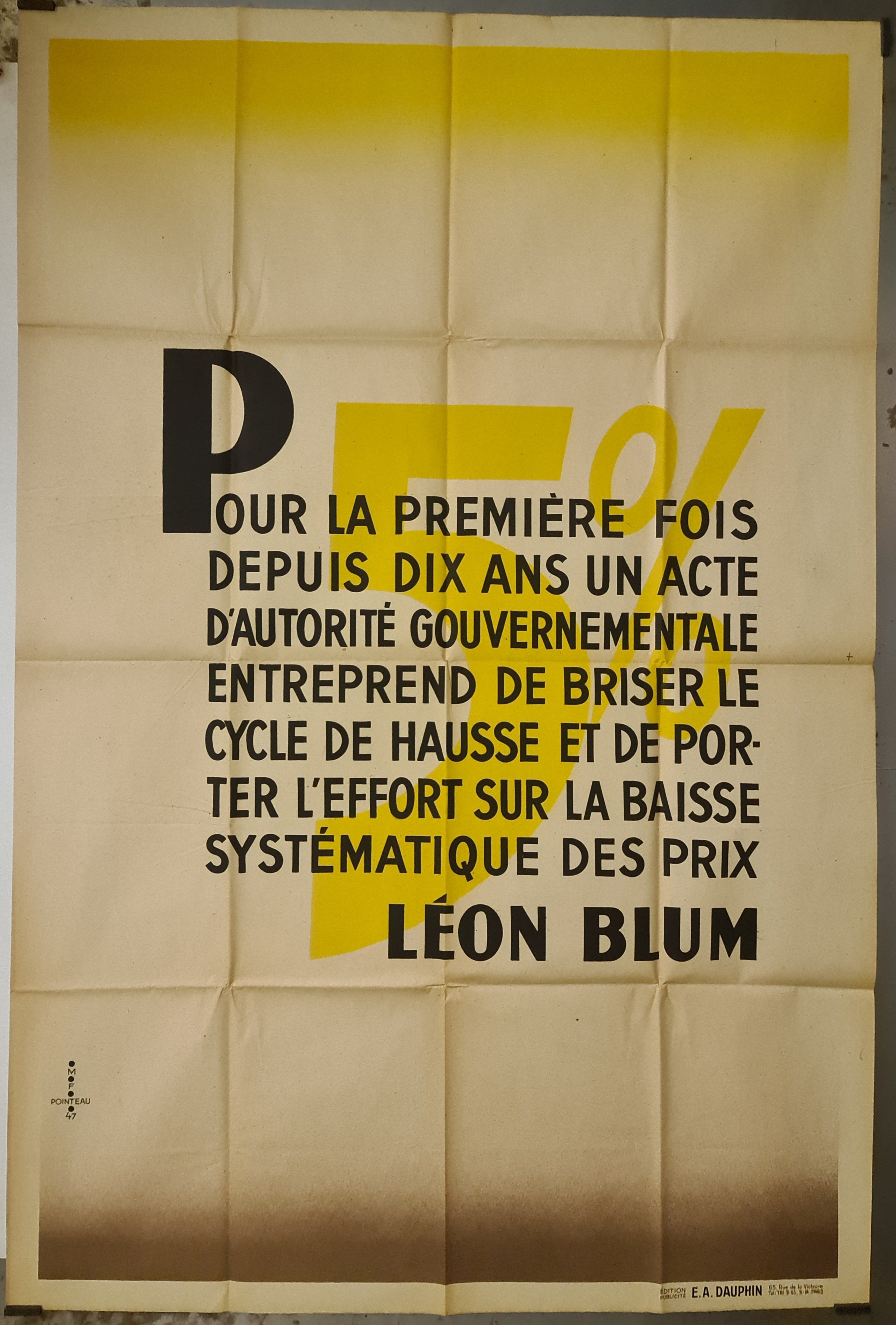 Léon Blum 1947 Pour la première fois depuis dix ans ... – Galerie 1881
