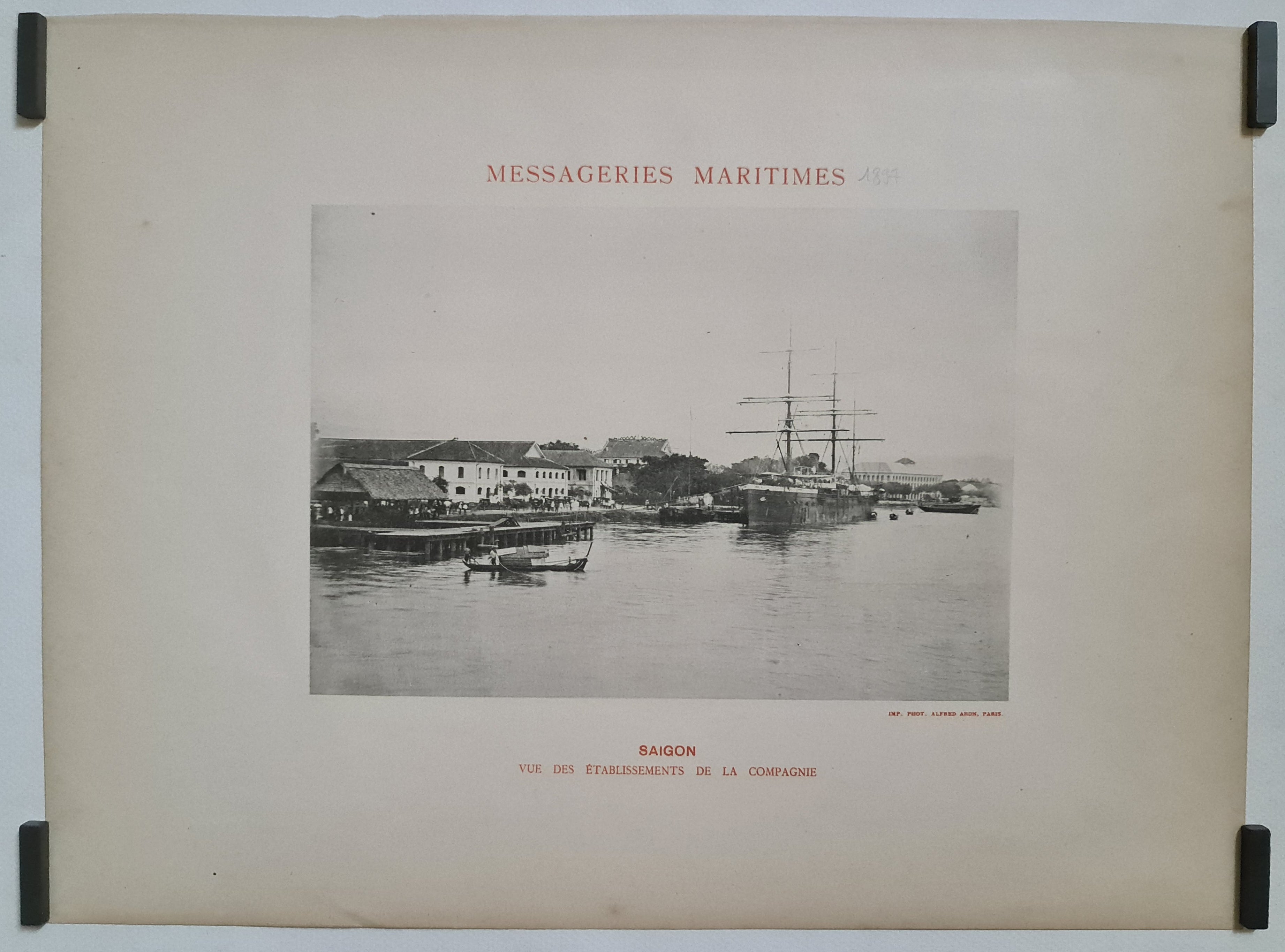 Messageries Maritimes Saigon vue des établissements de la compagnie 18 ...