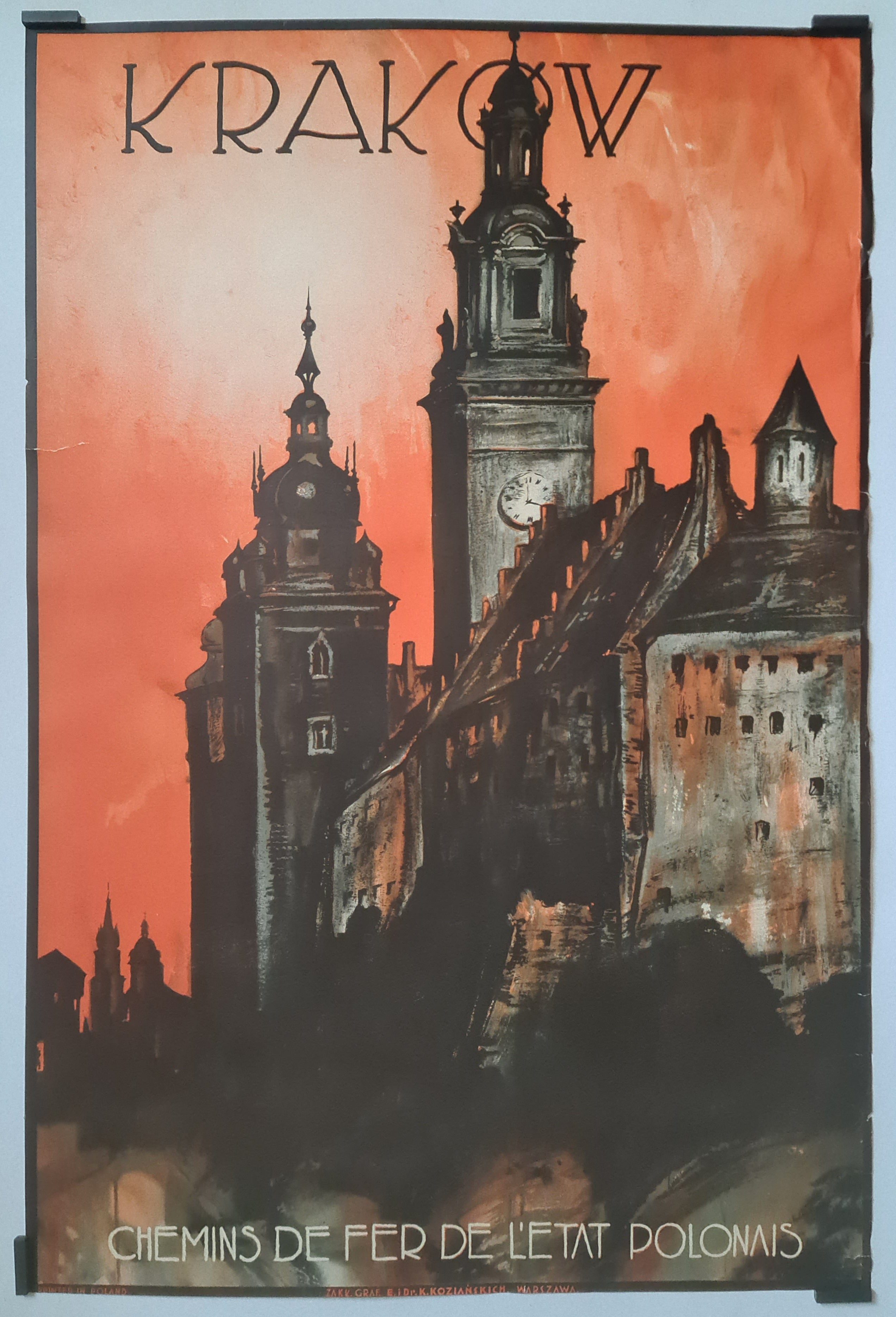 Krakow chemins de fer de l'état Polonais Circa 1930, Norblin Stephan ...