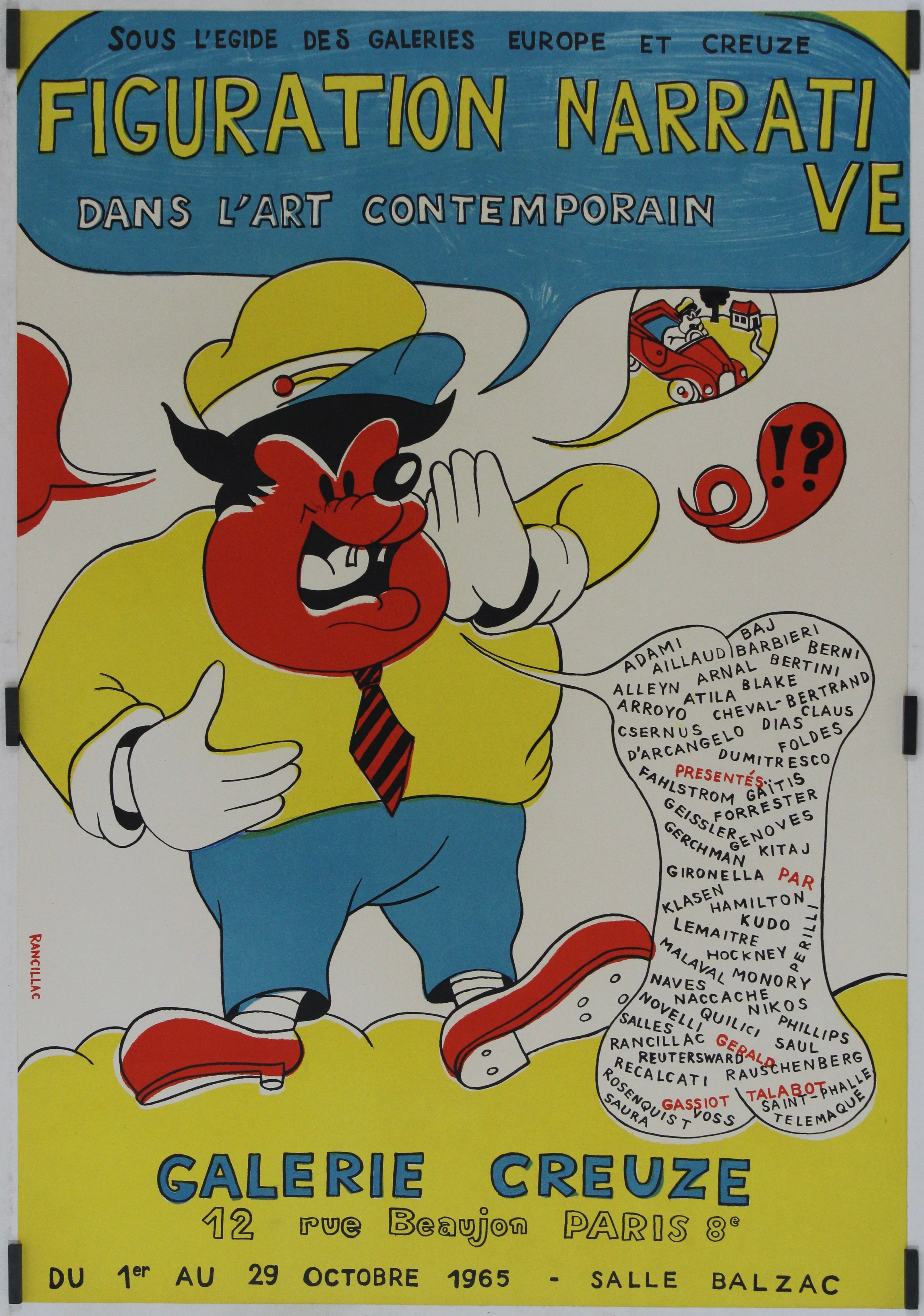 Figuration narrative dans l'art contemporain 1965, Rancillac, Original ...